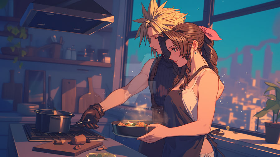 Cloud Aerith At Home 12 By Aifurrygirl On Deviantart