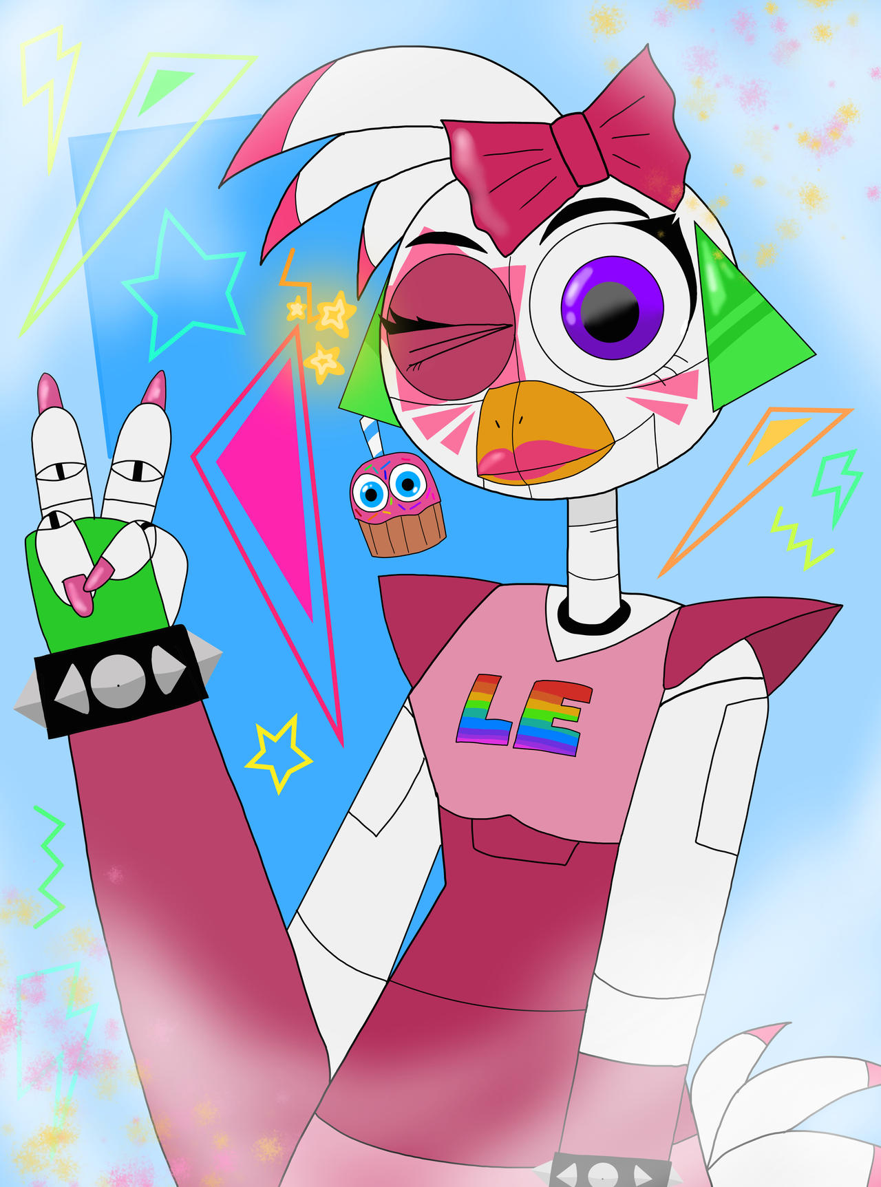 Glamrock Chica Kawai Fnaf Sb Fanart By Kuwoshizilla On Deviantart