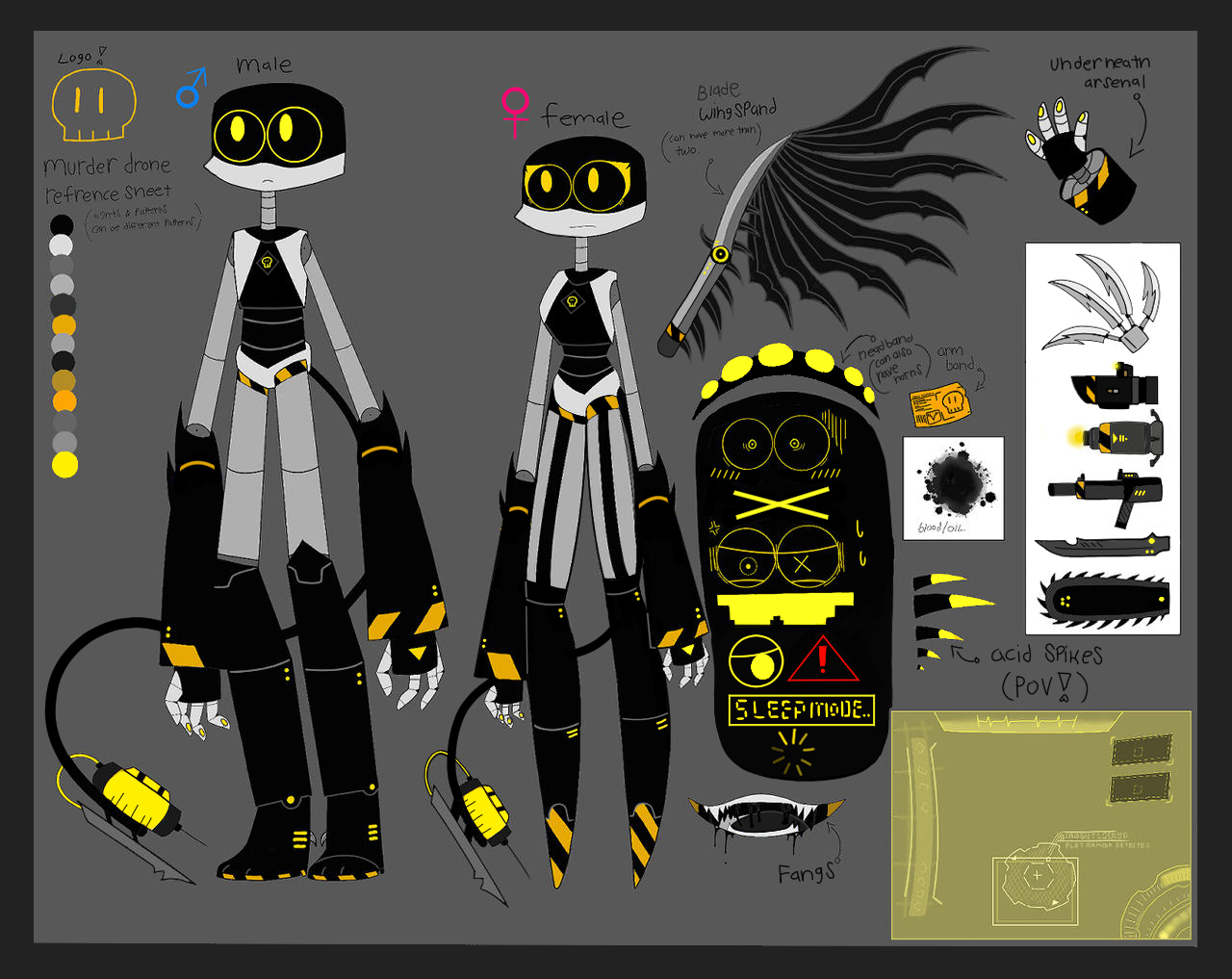 Murder Drone Refrence Sheet by KuwoShiZilla on DeviantArt Murder Drone Refrence Sheet by KuwoShiZilla on DeviantArt