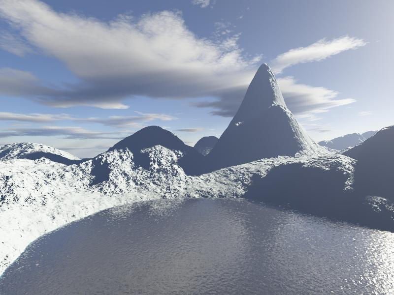 Ice Peak with Lake by Kireishito on DeviantArt