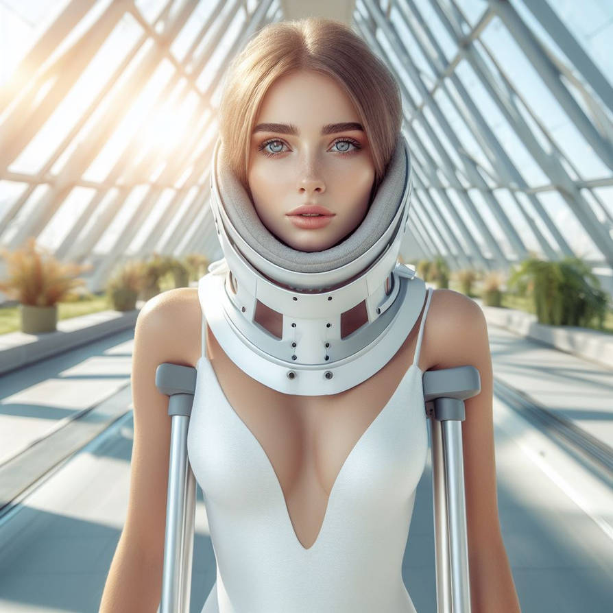 White Dress Neck Brace By Kevfrommars On Deviantart