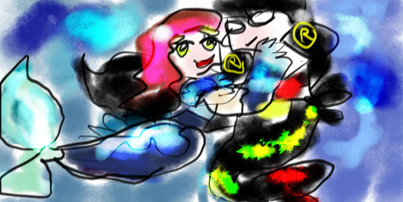 Starfire and Robin little mermaid style fins by Sokai1 on DeviantArt Starfire and Robin little mermaid style fins by Sokai1 on DeviantArt