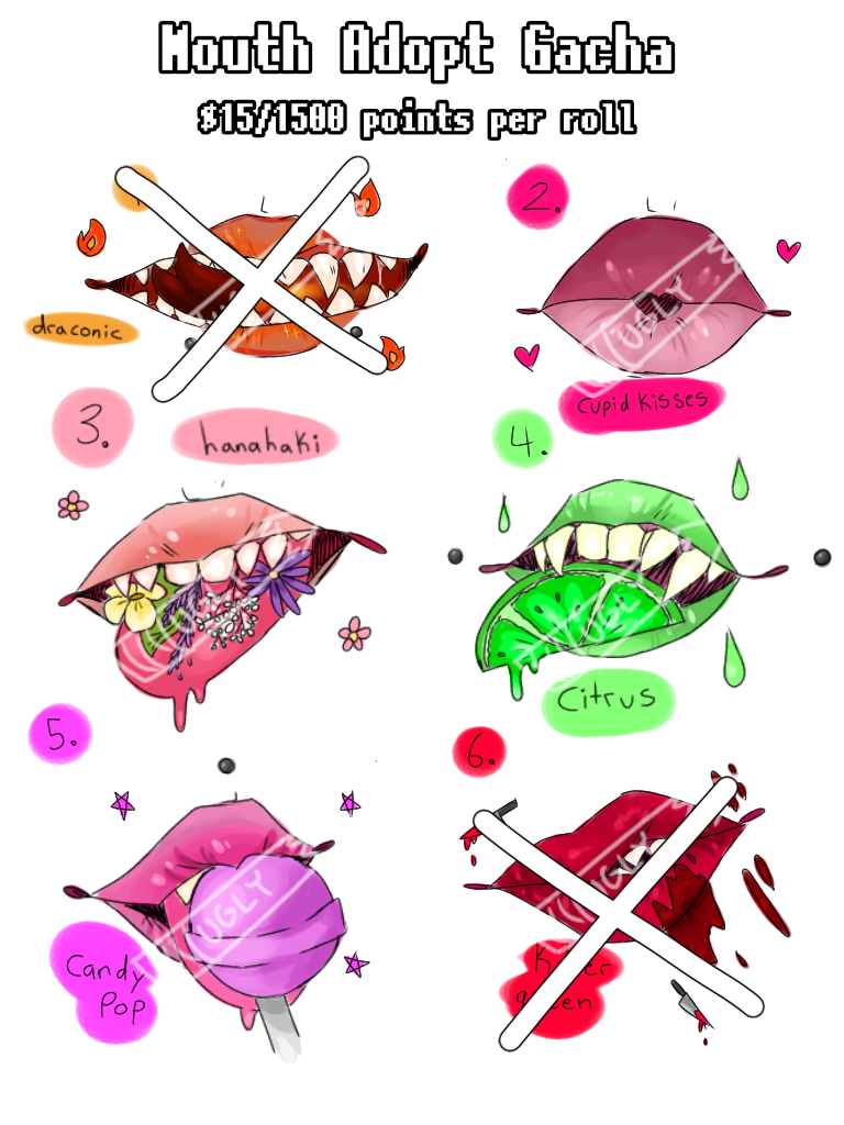 Mouth Gacha Adopts 46 By Uglypencil On Deviantart