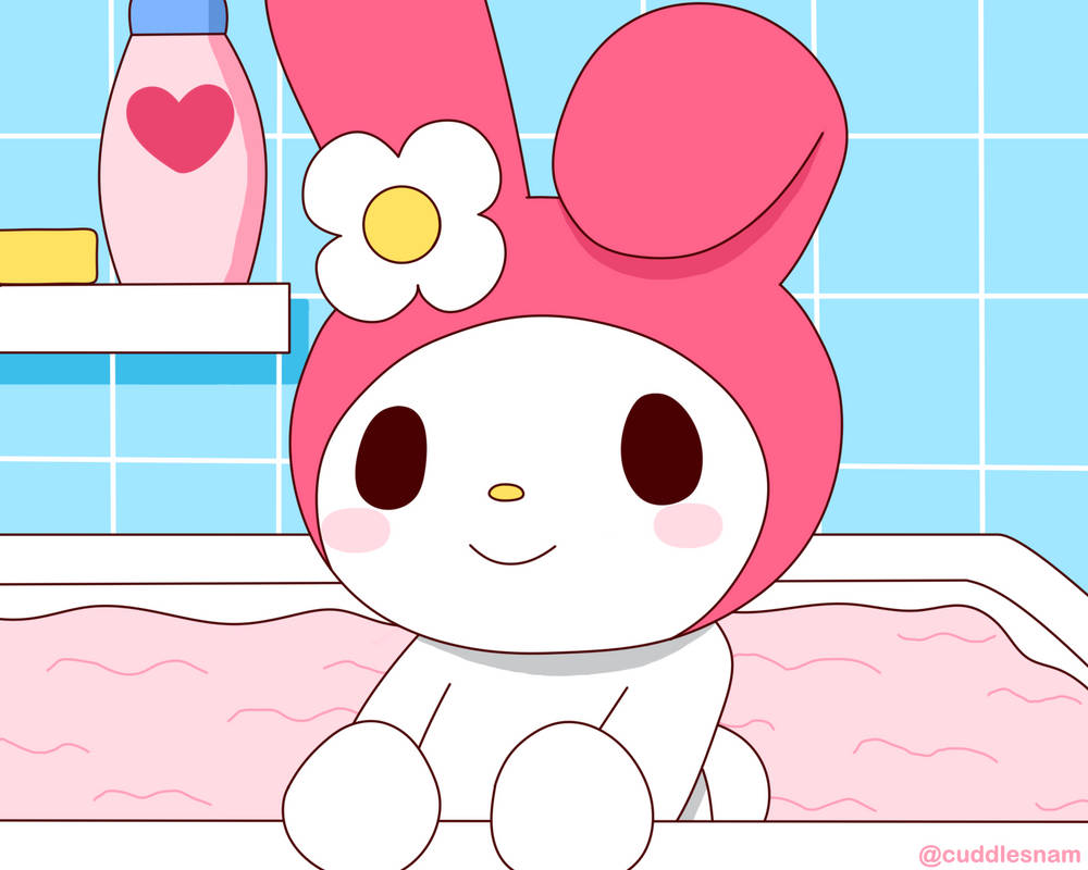My Melody Bath In Bathroom Anime Styles By Cuddlesnam On Deviantart