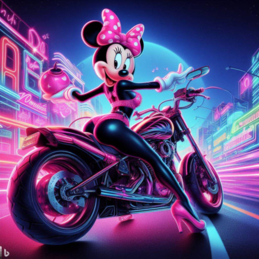 Sexy Minnie Mouse Riding A Motorcycle By Theladyevil1998 On Deviantart
