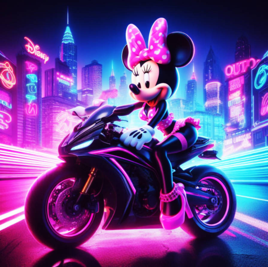 Sexy Minnie Mouse In Motorcycle 2 By Theladyevil1998 On Deviantart