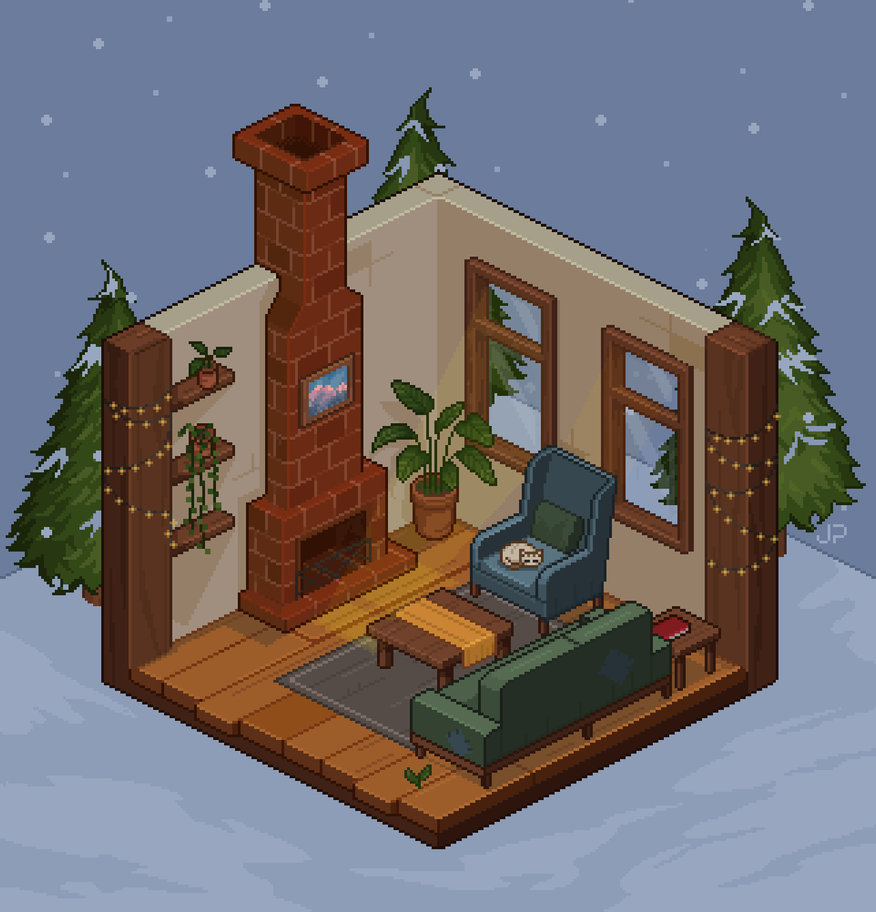Winter: Isometric Pixel Art Room by jessbits on DeviantArt Winter: Isometric Pixel Art Room by jessbits on DeviantArt