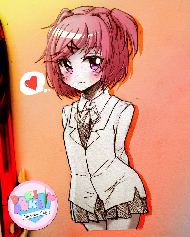 Natsuki Sketch Fanart Ddlc By Ryoru97 On Deviantart