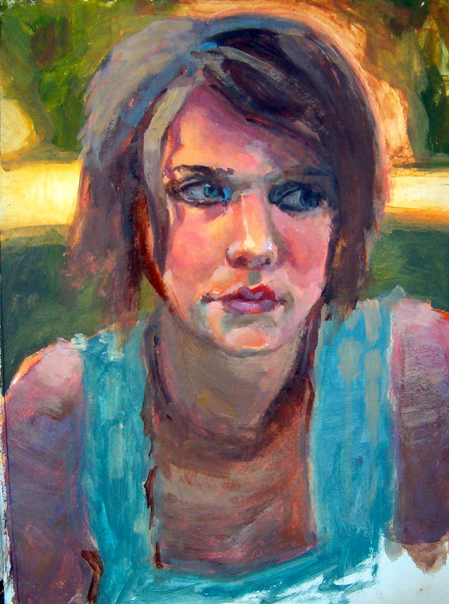 Blue young lady. by megalaros on DeviantArt