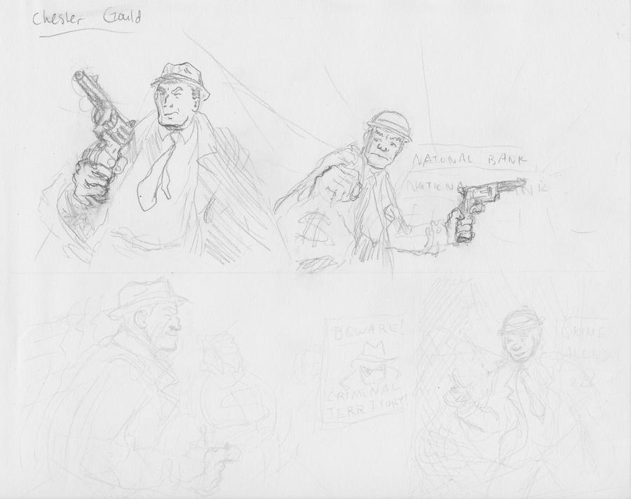 Chester Gould Homage Wip By Joshthecartoonguy On Deviantart