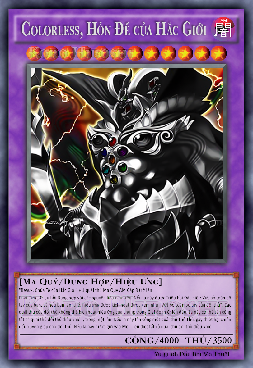 Colorless Chaos King of Dark World by korotime on DeviantArt Colorless Chaos King of Dark World by korotime on DeviantArt