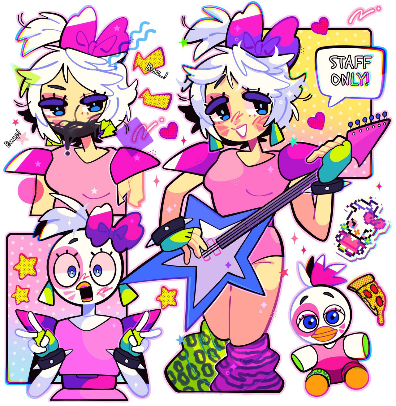 Glam Rock Chica By Strawberryforaurora On Deviantart