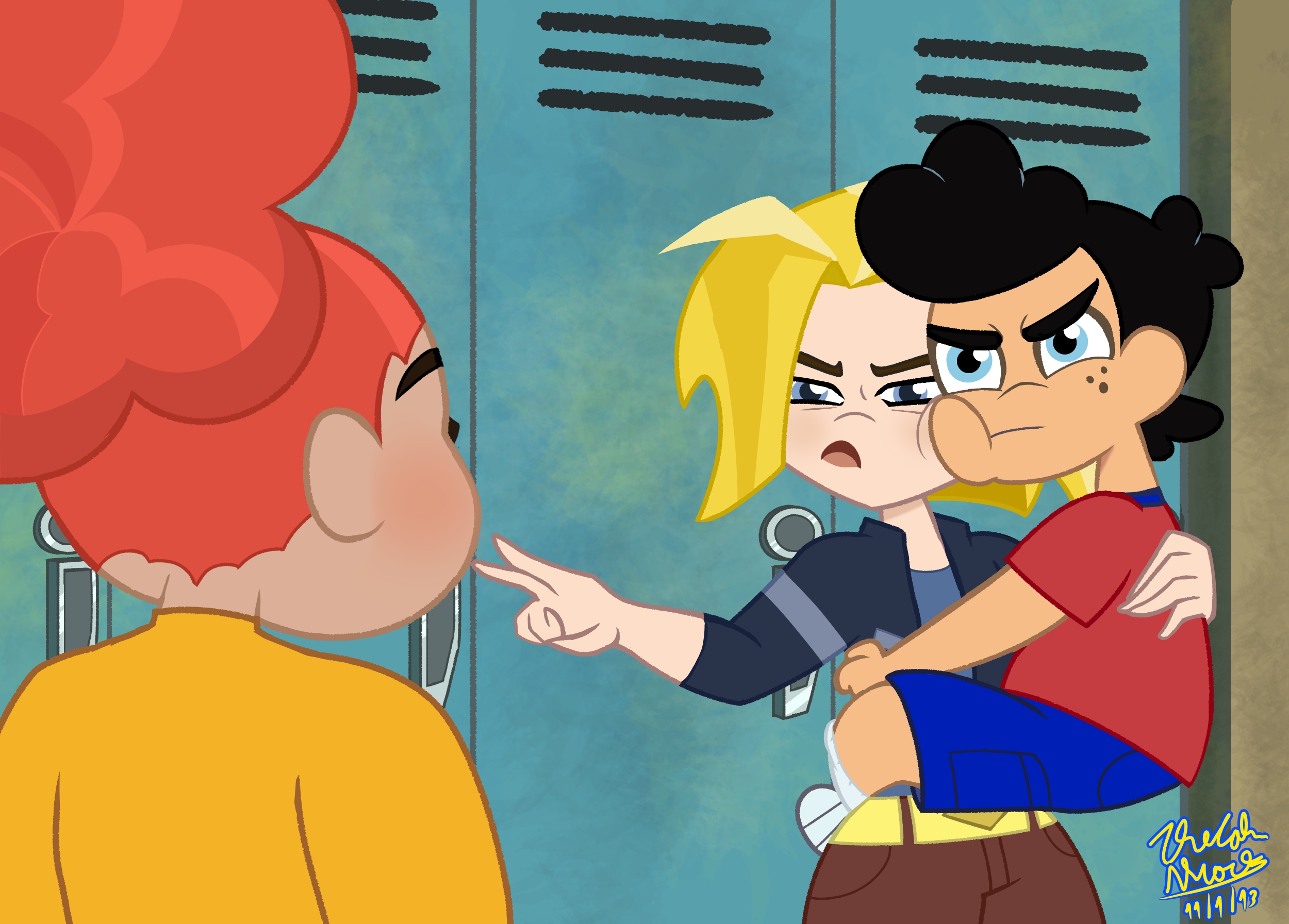 Kara X Garth Protecting boyfriend by crashicbros12 on DeviantArt Kara X Garth Protecting boyfriend by crashicbros12 on DeviantArt