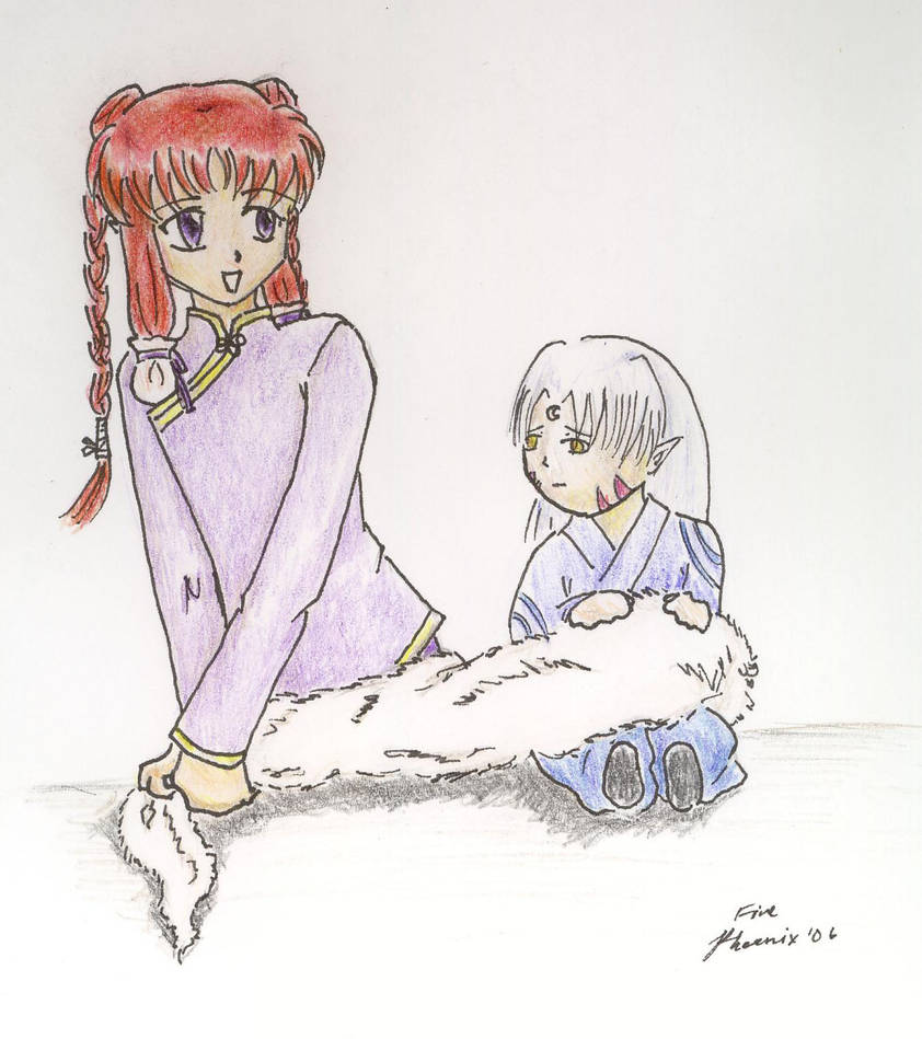 Young Tsuya and Sesshoumaru by Pyro-Phoenix-Kitsune on DeviantArt