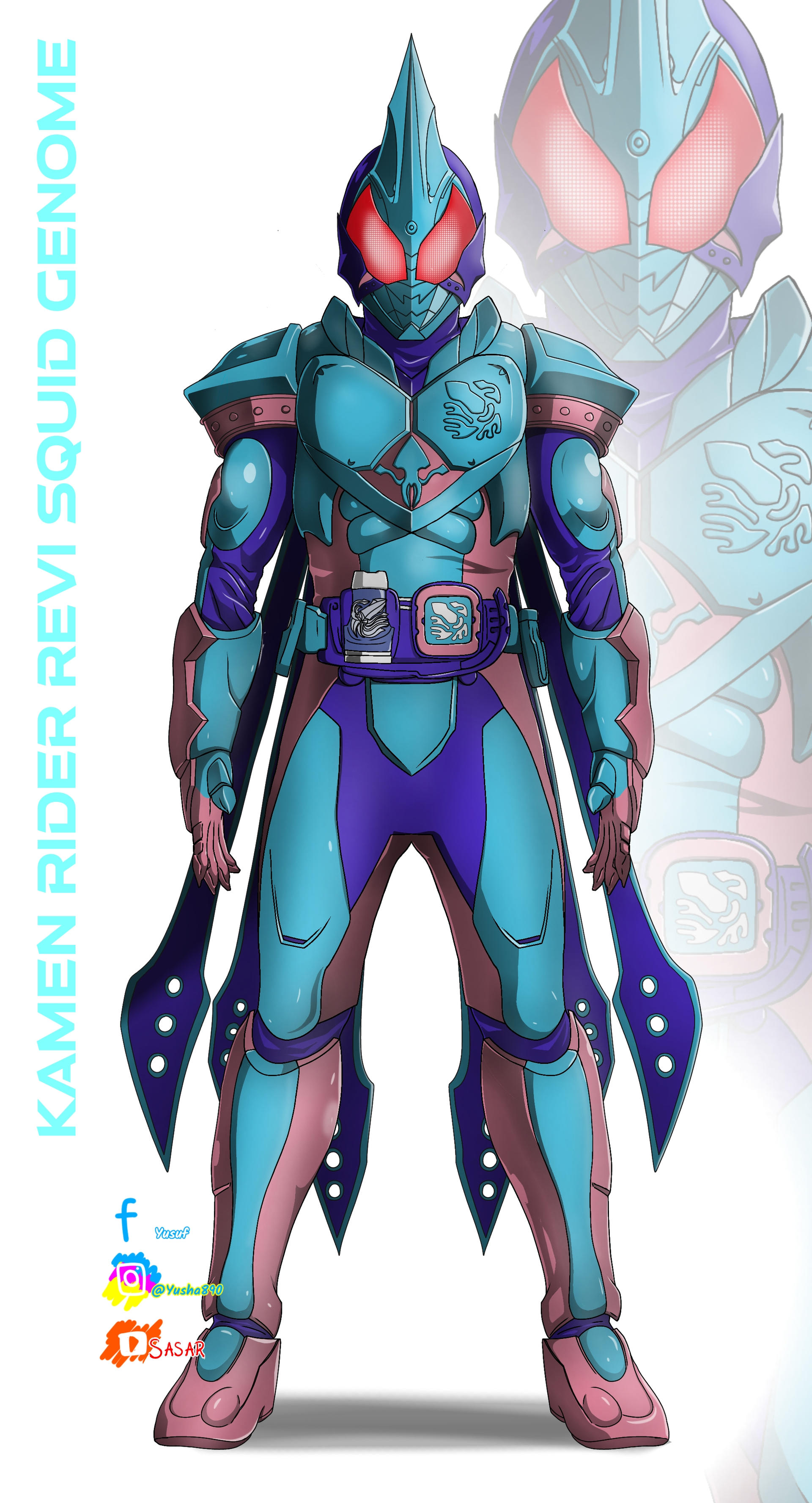Kamen rider Revi squid genome by Yusaika on DeviantArt Kamen rider Revi squid genome by Yusaika on DeviantArt