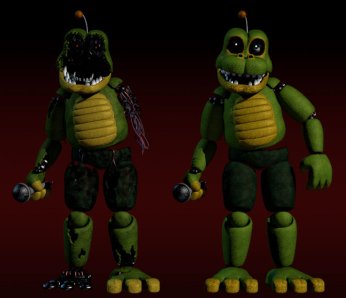 Fnafc4d Withered And Unwithered Happy Frog By Superofhuxley On Deviantart