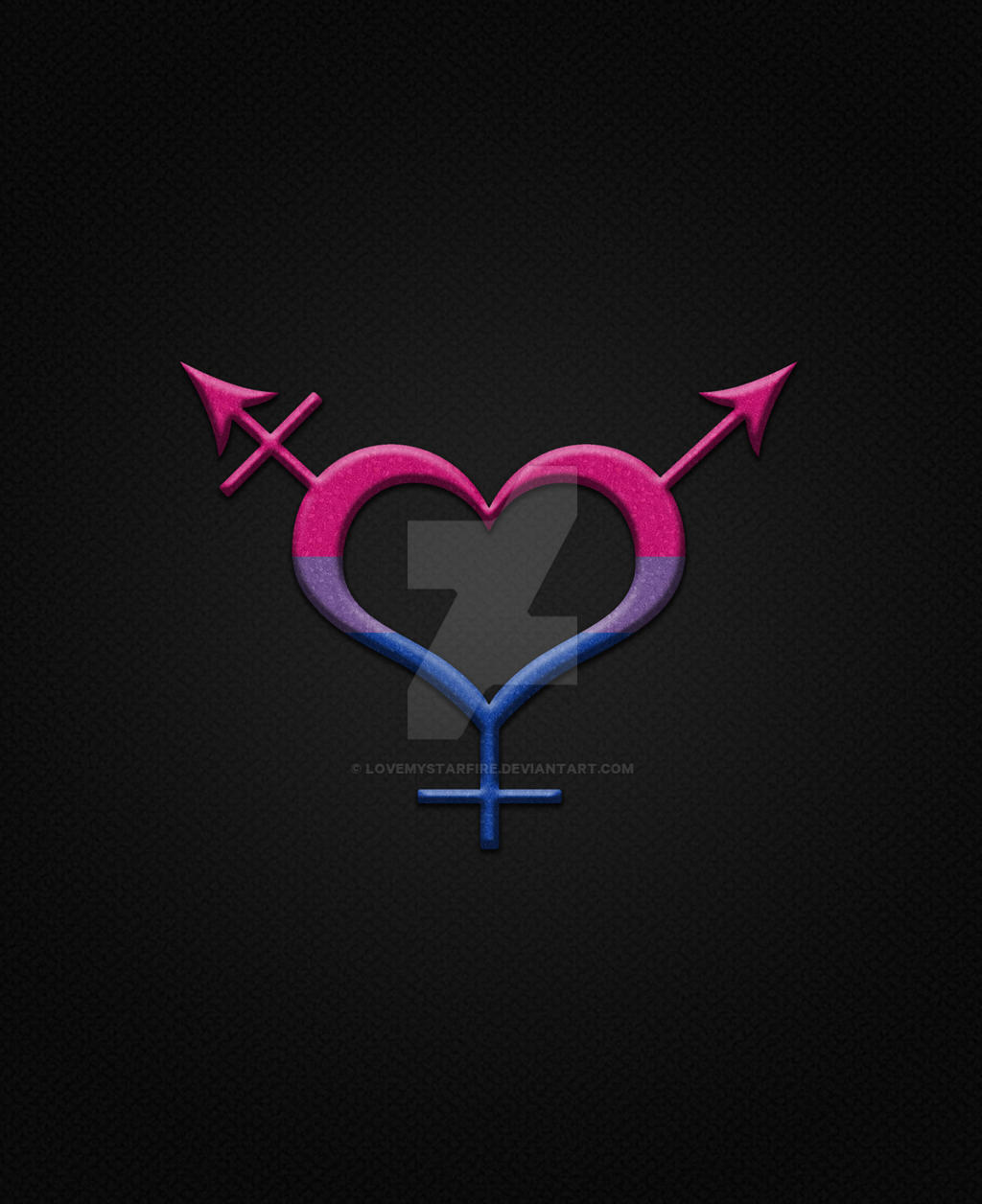 Bisexual Pride Gender Neutral Symbol By Lovemystarfire On Deviantart