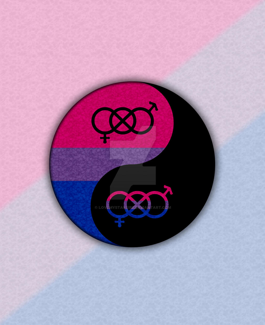 Bisexual Pride Yin And Yang By Lovemystarfire On Deviantart