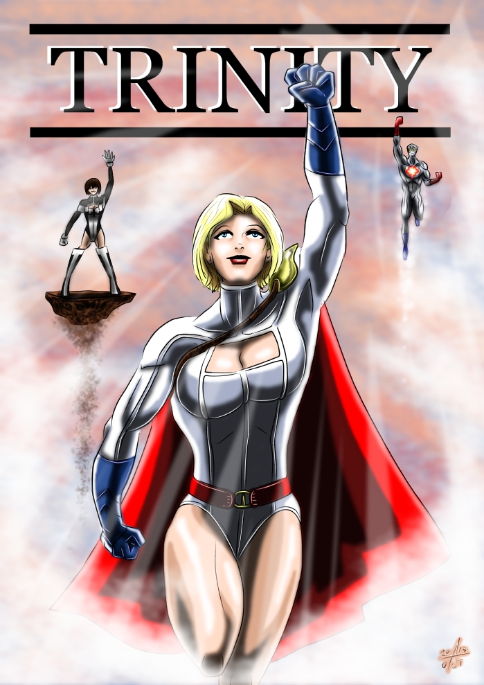 Trinity Powergirl Captain Atom Atlee By Adamantis On Deviantart