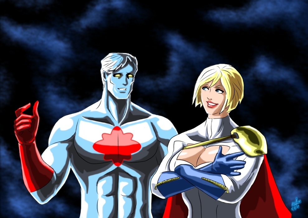 Power Girl And Captain Atom Modern Era By Adamantis On Deviantart