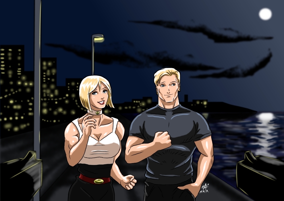 Power Girl And Captain Atom A Night Out By Adamantis On Deviantart
