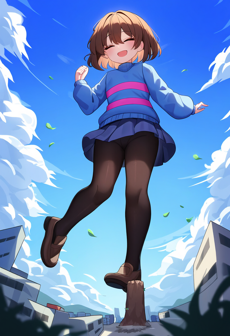 Giantess Frisk Undertale By Sbr10 On Deviantart