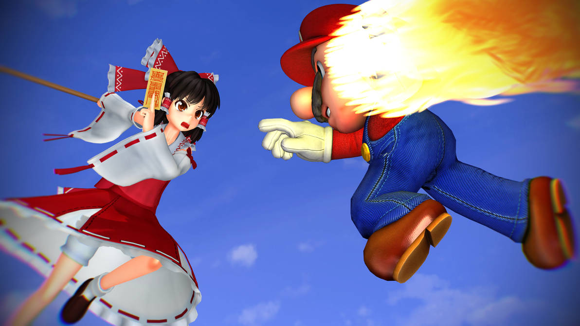Mario vs. Reimu by HugoSanchez2000 on DeviantArt Mario vs. Reimu by HugoSanchez2000 on DeviantArt