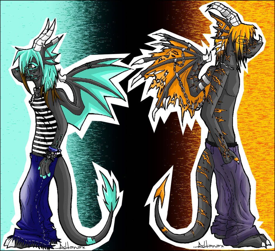 dragon siblings by Aldanax on DeviantArt