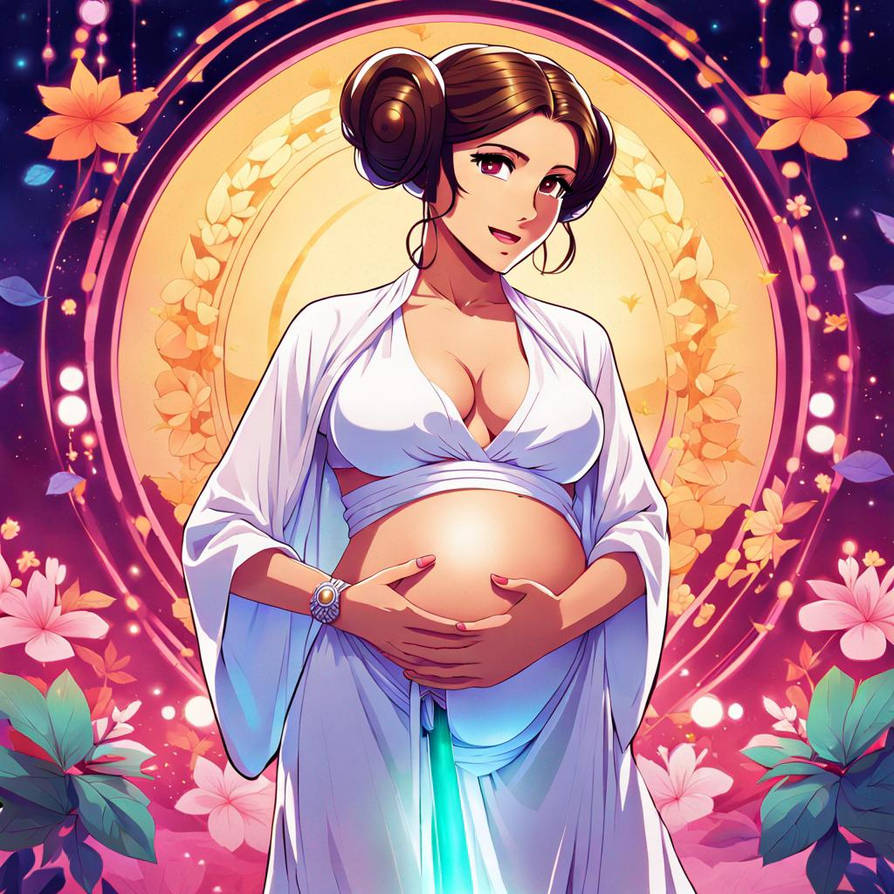 Pregnant Princess Leia In Little White Dress By Chrishounslow40 On Deviantart