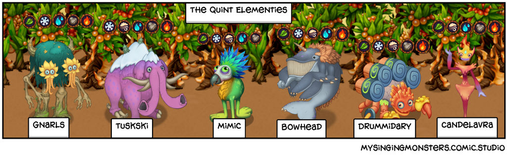 The Quint Element Monsters by DarkFairy1999 on DeviantArt The Quint Element Monsters by DarkFairy1999 on DeviantArt