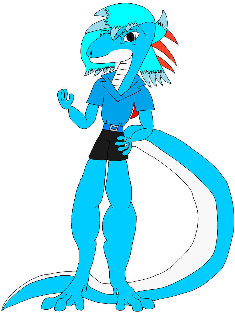 Me As A Lizard Anthro Blue Yoshi Shorts By Hubfanlover678 On Deviantart