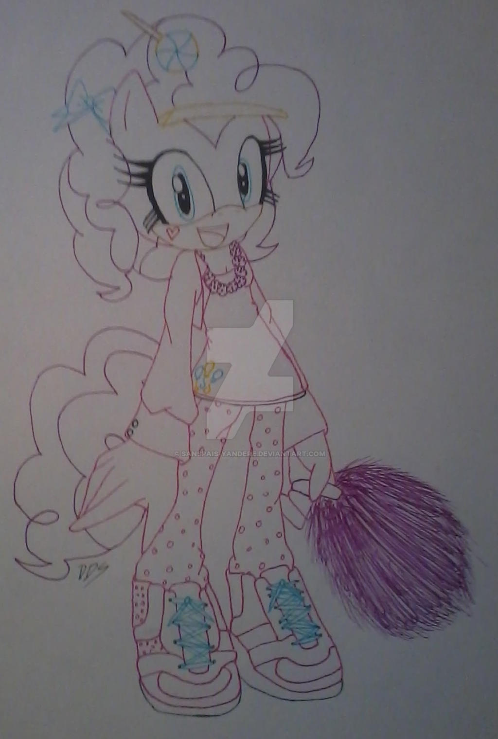 Drawing Mlp Sonic Pinkie Pie Sonic Style By Sanspais Yandere On Deviantart