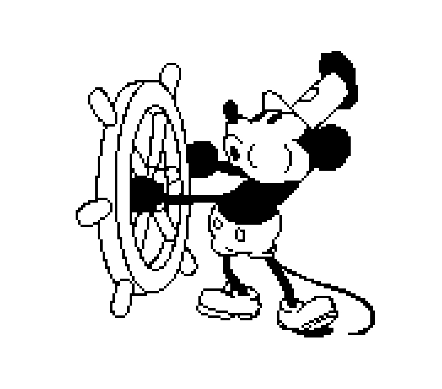 Pixel Art Steamboat Willie By Itsmonotune On Deviantart