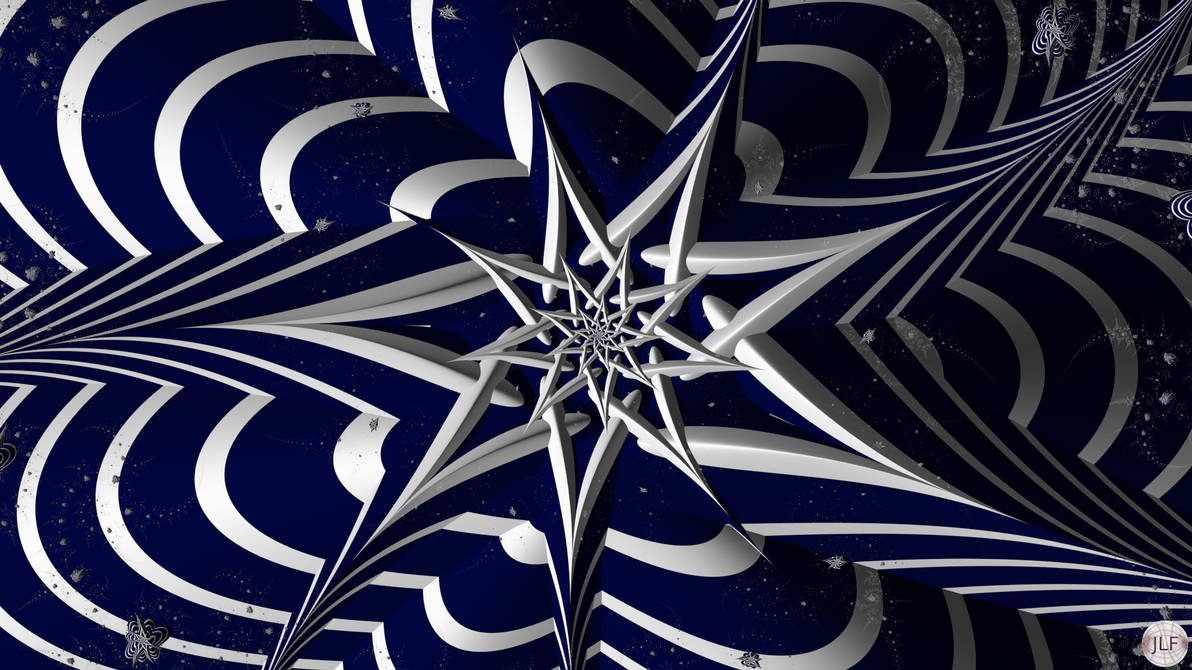 Jlf2509 Silver Star On Navy Blue By Jlfractals On Deviantart