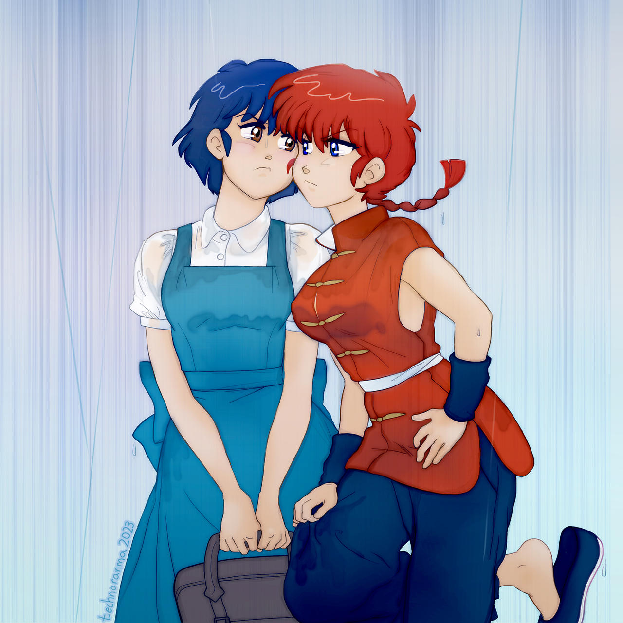 Ranma X Akane Rain By Technoranma On Deviantart