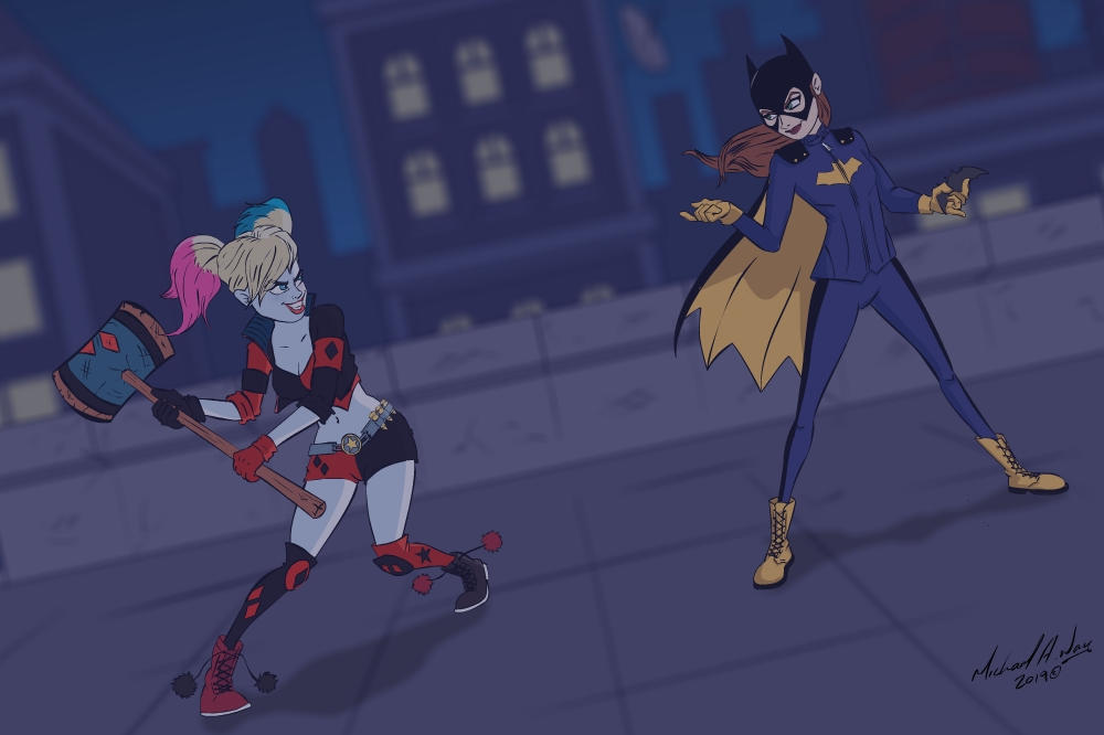 Harley Quinn Vs Batgirl By Mike Crumbs On Deviantart