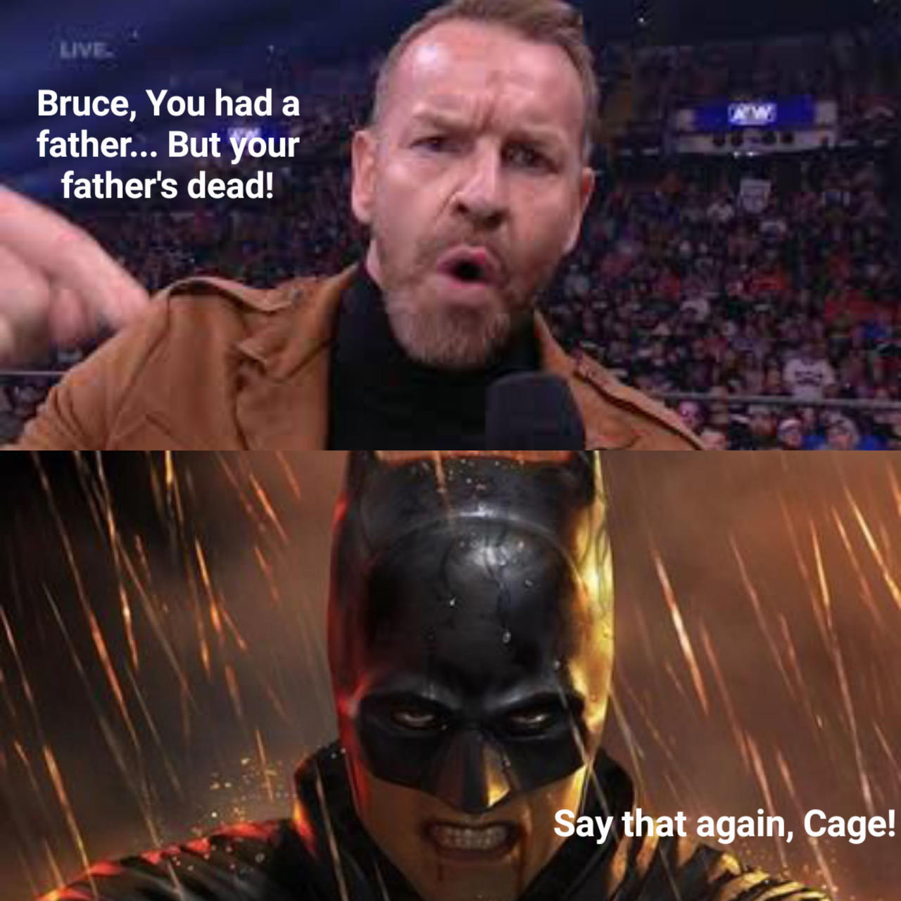 Christian Cage Gets Personal With Batman By Corbett316 On Deviantart