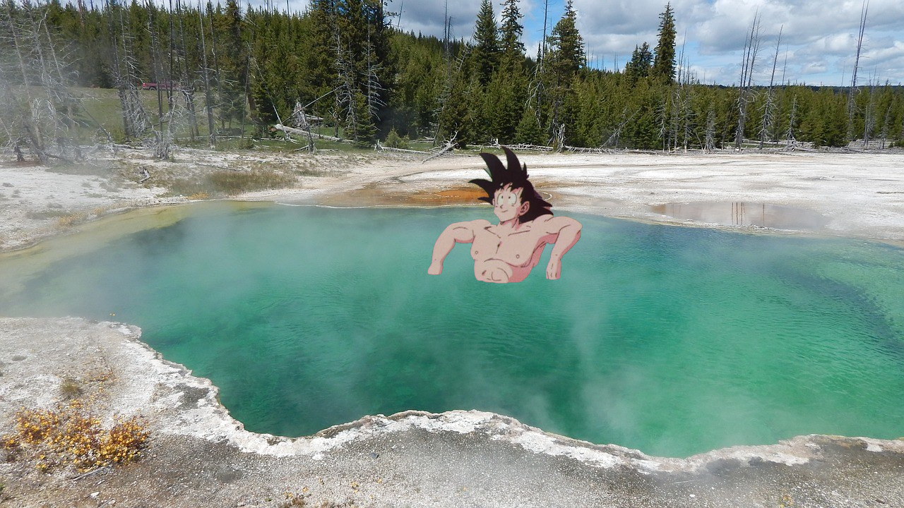 Goku Bathing In Hot Springs By L Dawg211 On Deviantart