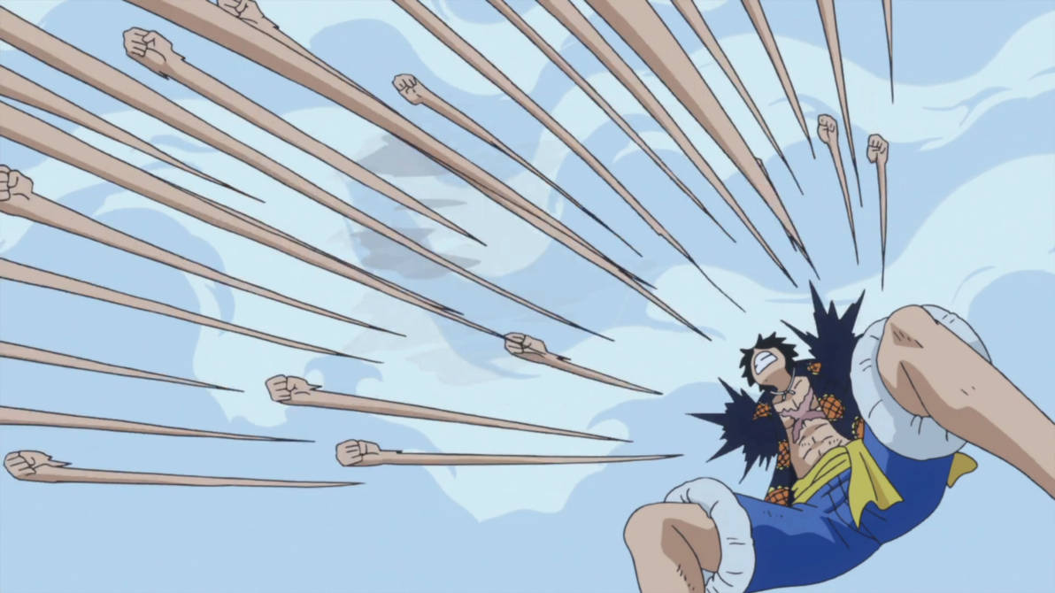 Luffy Uses Gum Gum Gatling By L Dawg211 On Deviantart