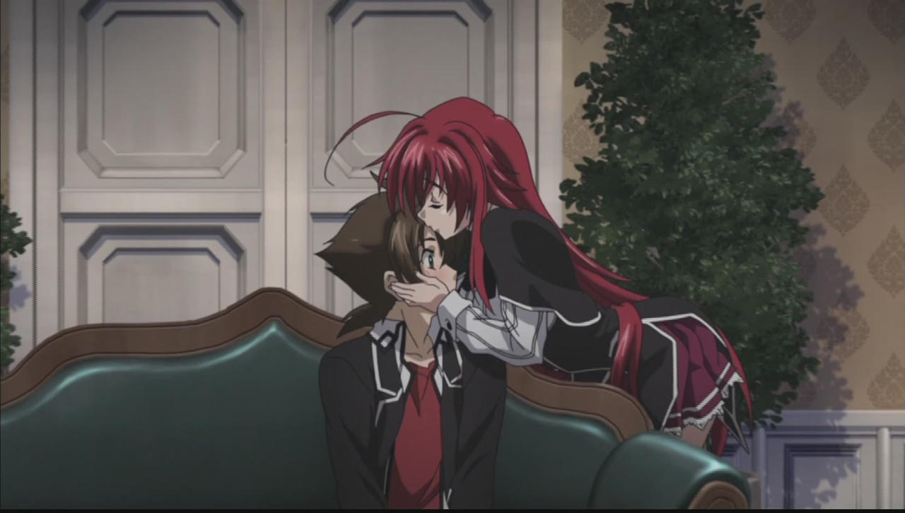 Rias Kisses Issei On His Forehead By L Dawg211 On Deviantart