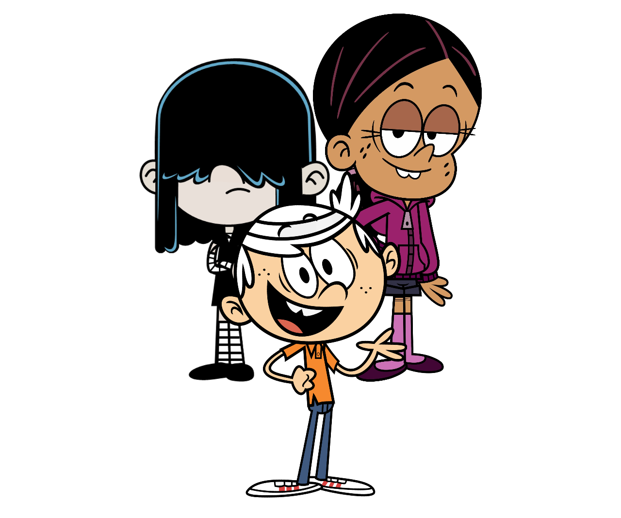 Lincoln Loud Lucy Loud And Ronnie Anne Santiago By Peanutslegotoons On