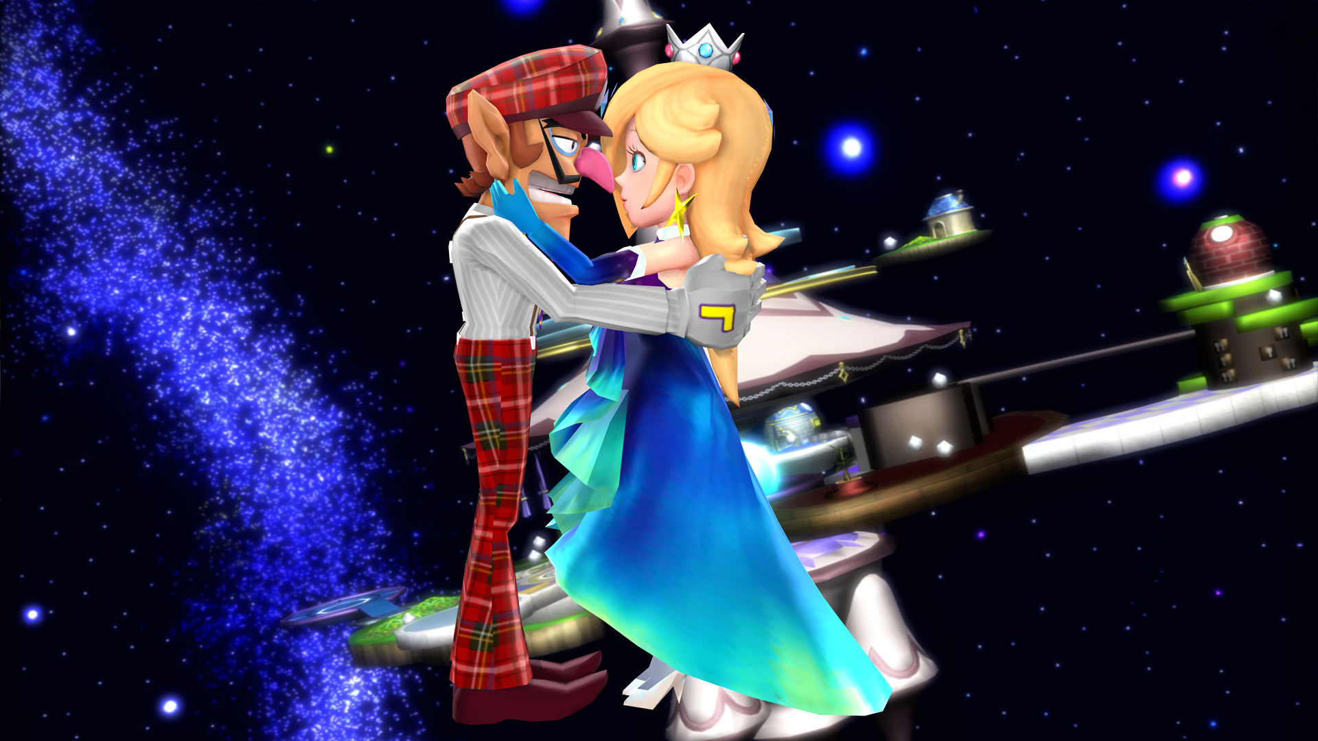 Space Waltz Rosalina X Waluigi 2021 Update By Milespod On Deviantart