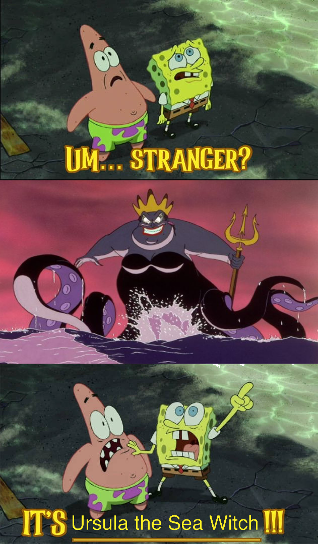Spongebob And Patrick Meet Ursula By Collegeman1998 On Deviantart