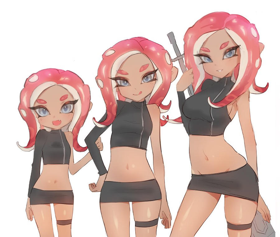 Cute To Hot Octoling Girl By Rainbowkaynaultra On Deviantart