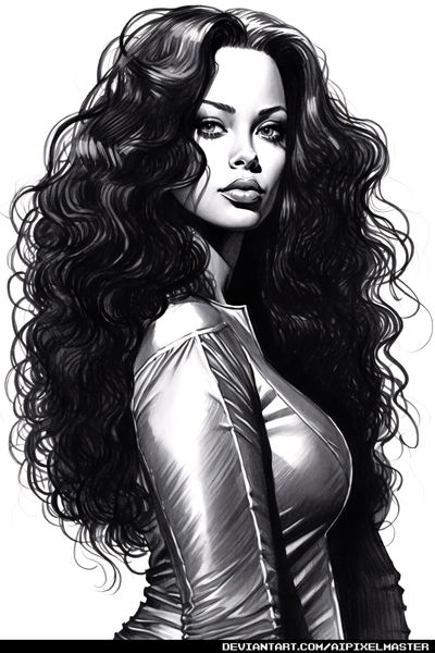 Gorgeous Illustrated Brunette Pinup Babe By Aipixelmaster On Deviantart