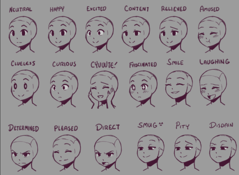 Expression Sheet Wip Wednesday By Heartgear On Deviantart