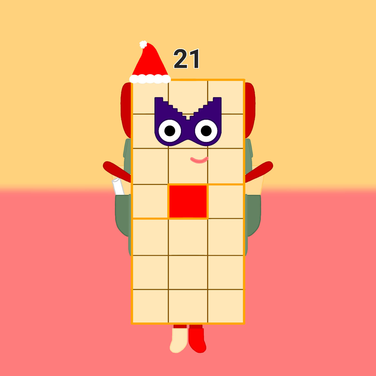 Numberblocks 21 Sleeps Until Christmas By December24thda On Deviantart