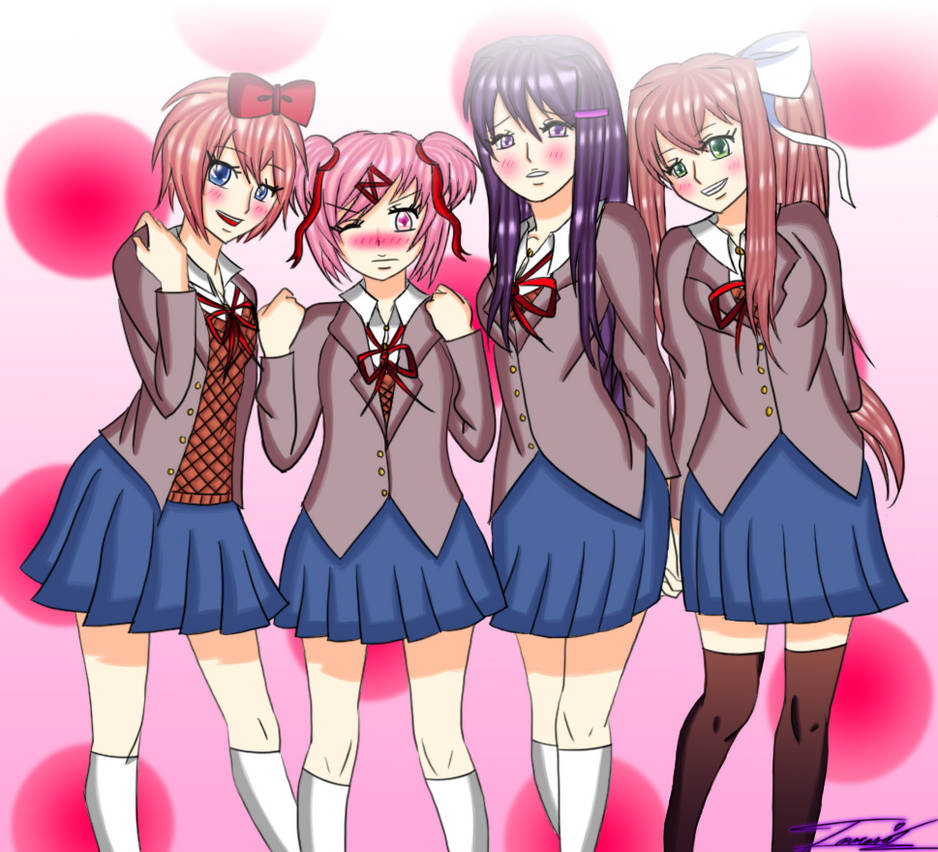 Doki Doki Literature Club Girls By Tamaradiamond1 On Deviantart