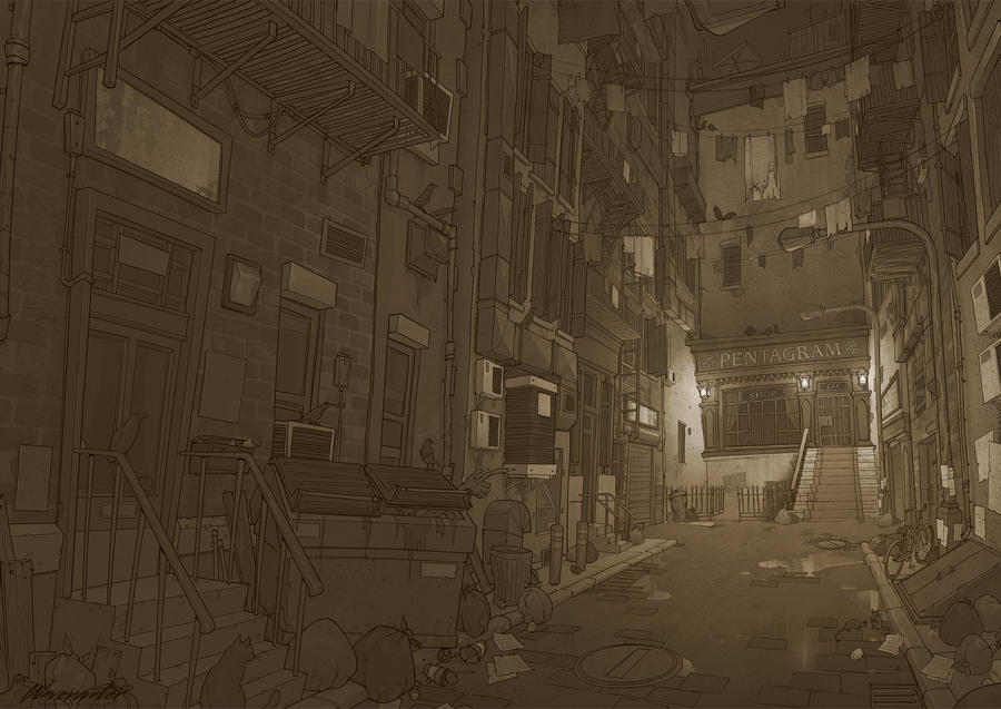 Pentagram shop alley by wavenwater on DeviantArt Pentagram shop alley by wavenwater on DeviantArt