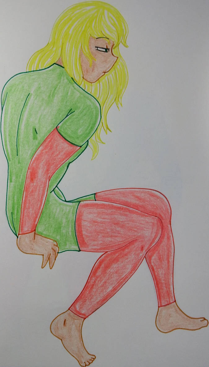 Anime Girl Leaning Foward Drawing Cute By Artsysister On Deviantart